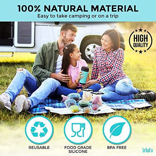 ArbaCo Reusable Silicone Bags - Leakproof & Airtight {100% Food Grade ...