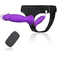 Amazon.com: Strap On Vibrating Dildo Harness with 2 Silicone Double ...