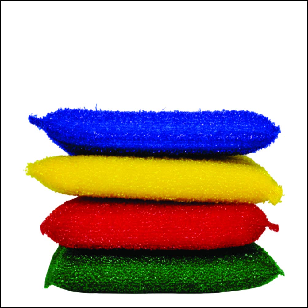 White&Bright Scourer Non Scratch Kitchen Sponge, Multi Purpose ...