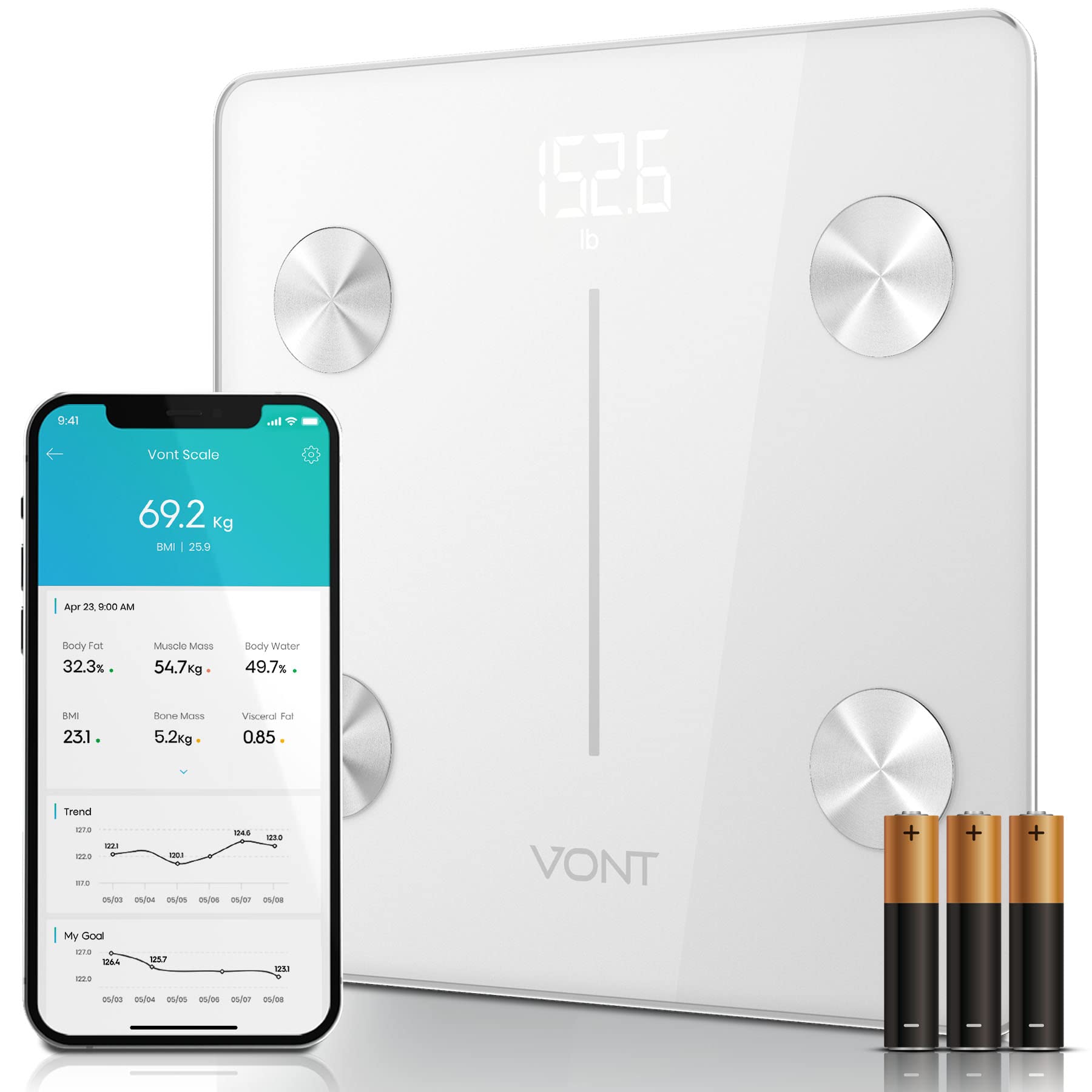 Mua Vont Smart Scale, Wireless Body Fat Scale, BMI Digital Bathroom ...
