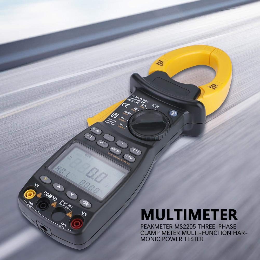 MS2205 Clamp Meter,3-phase Clamp-type Digital Power Meter,with RS232 ...