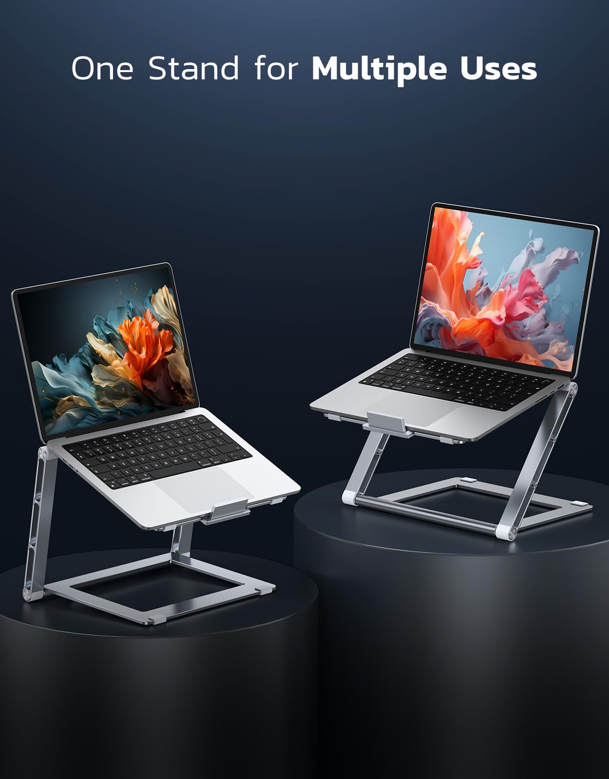 Mua RIWUCT Foldable Laptop Stand, 【Ultra Thin】 Adjustable Aluminum ...