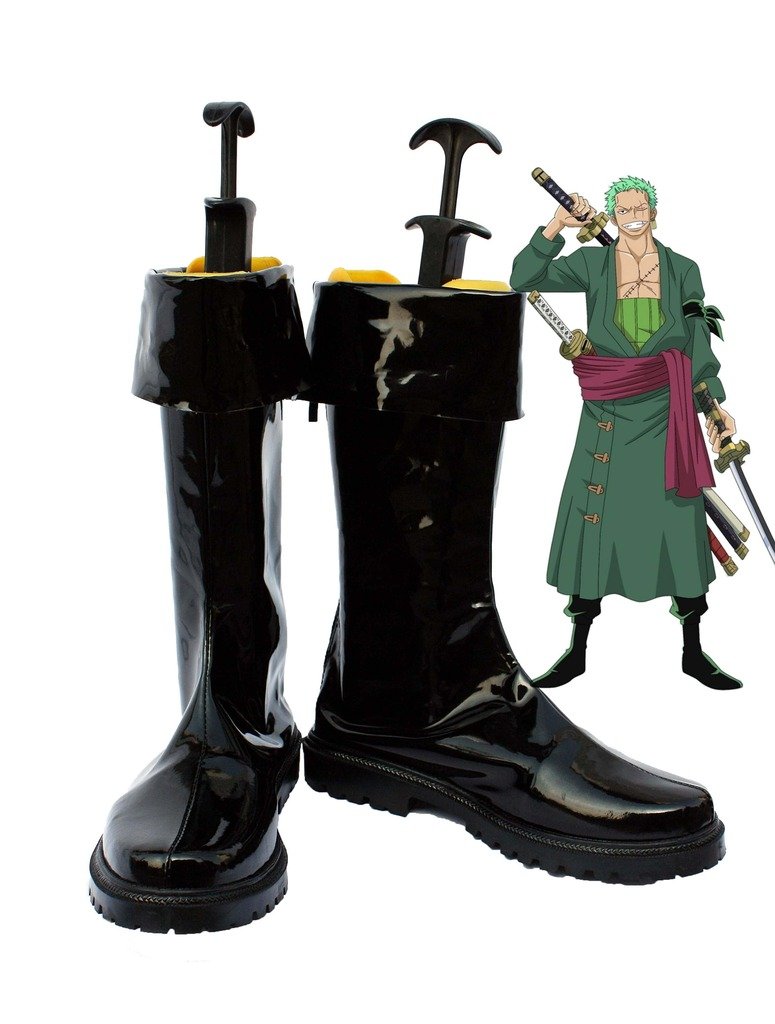 Buy Telacos One Piece Anime Roronoa Zoro Cosplay Shoes Boots Custom ...