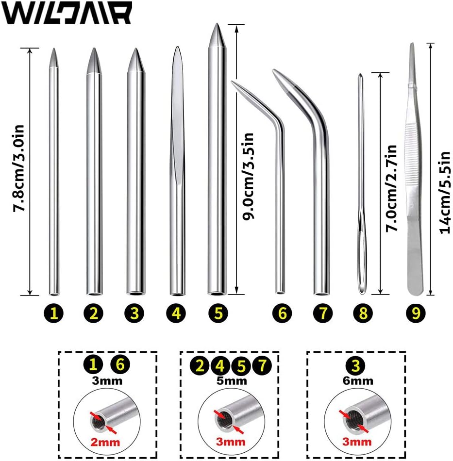 WILDAIR 12 Pack Paracord FID Set Marlin Spike with Stainless Steel ...