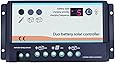 Amazon.com : Temank Dual Battery Solar Charge Controller 20A 12V 24V Duo-Battery Solar ...
