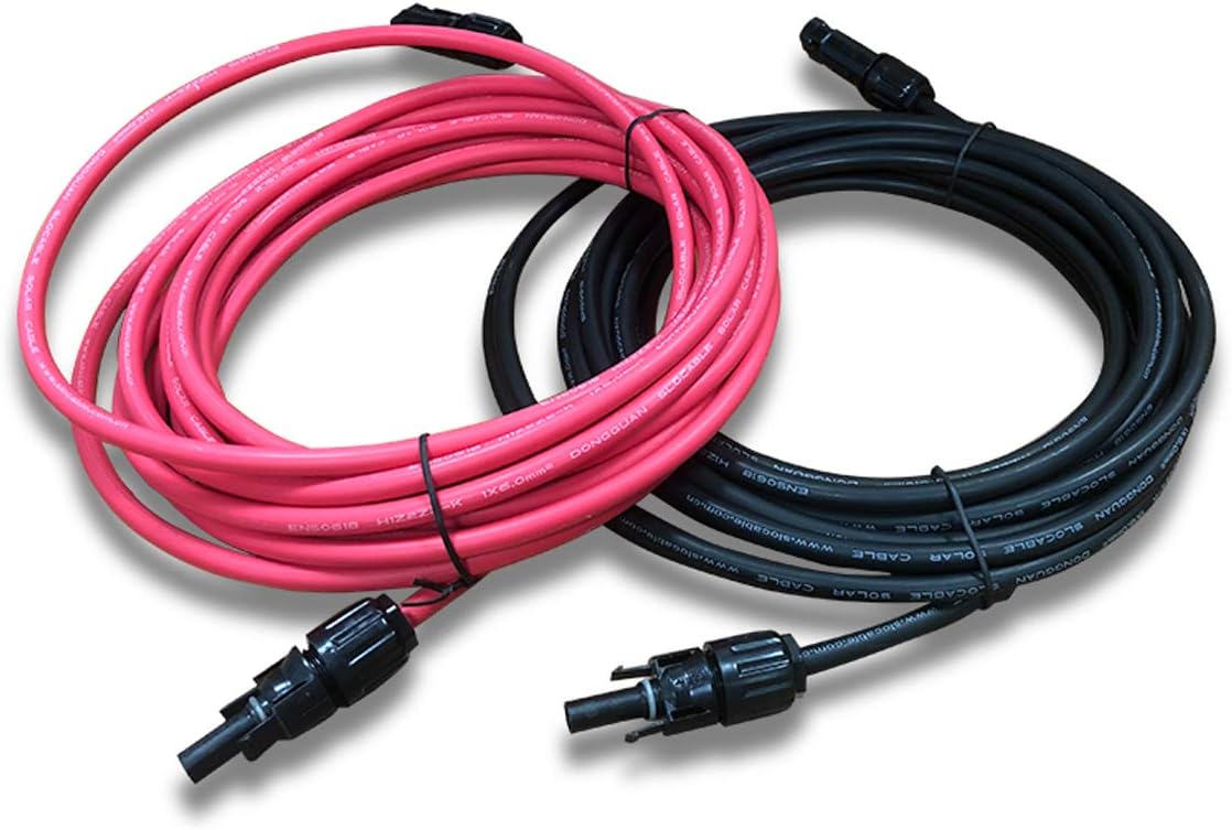 Witproton 10 feet 20 Feet 10AWG 12AWG 1500V Solar Panel Extension Cable ...