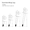 4 Pcs Retro Style Slant Wood Furniture Legs - Sofa, Bench, and Table ...