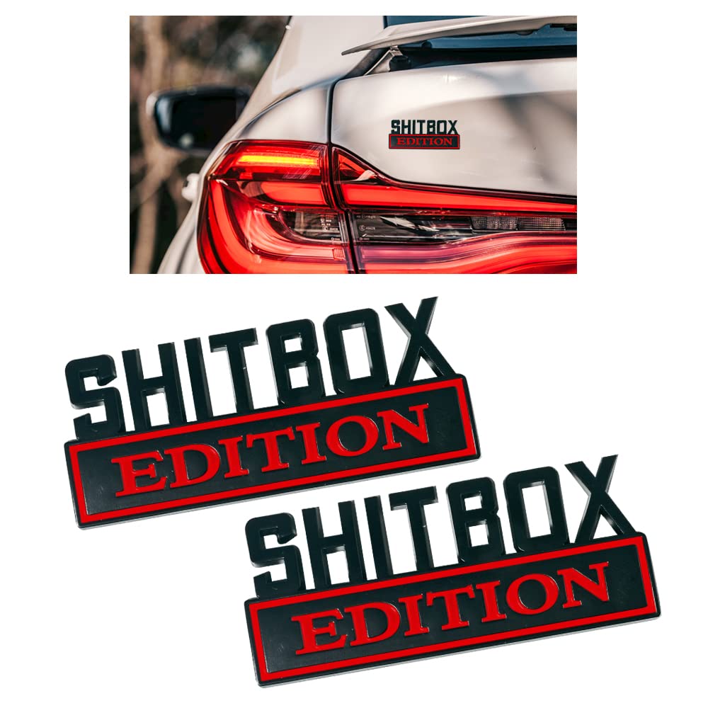 Mua 2 Pack Shitbox Edition Emblems,Car Emblem Badge 3D Sticker Decal ...