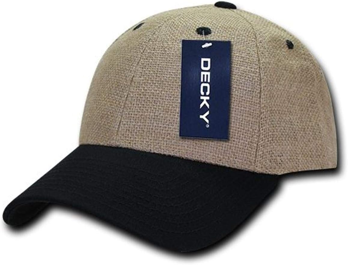 Black DECKY Structured Light Jute Cap Sports & Outdoors Clothing ...
