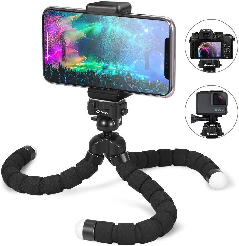 Fotopro Trépied Smartphone Flexible, Trepied Portable avec Bluetooth ...