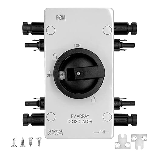 KarlKers IP66 Solar PV DC Quick Disconnect Switch 64 Amp, 1000V Solar ...