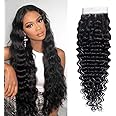 Amazon.com : Deep Wave Closure Human Hair deep wave lace closure 4x4 ...