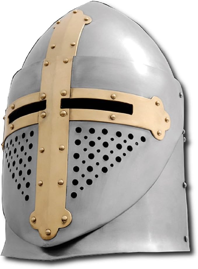 Amazon.com: Armor Pot Helmet with Visor - 18 Gauge Steel SCA Ready ...