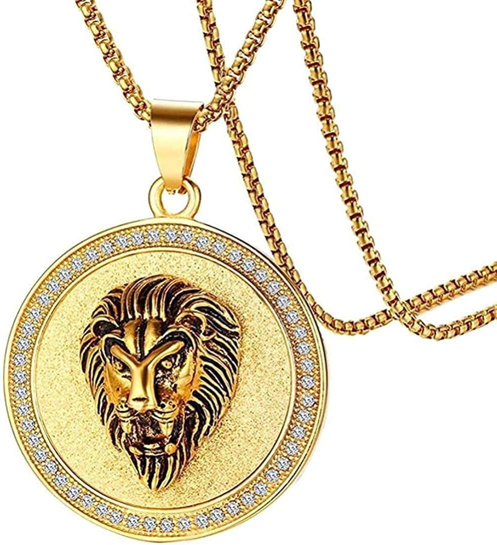 Collar con medallón de medalla de cristal de diamantes de imitación de ...