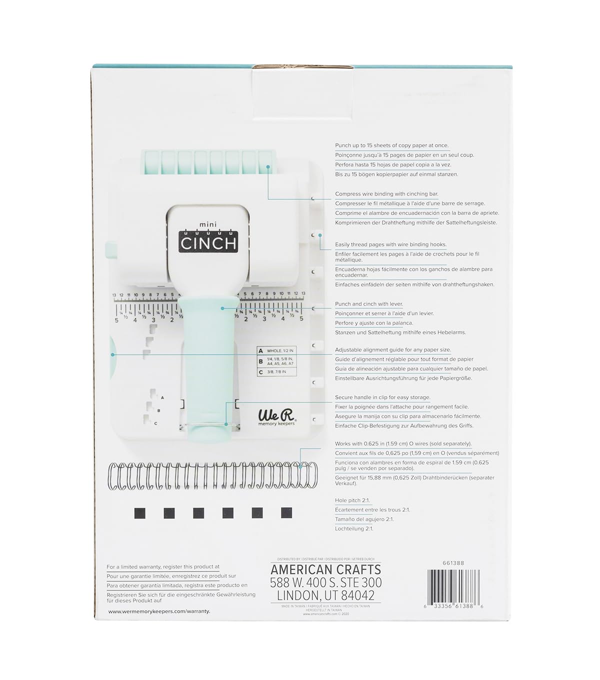 Mua We R Memory Keepers Mini Cinch Bookbinding Machine, White, Mini ...