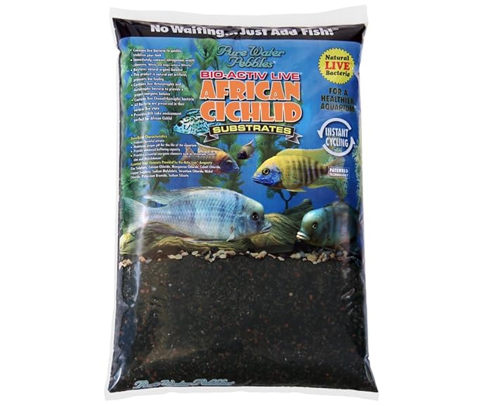 African Cichlid Substrates Bio-Activ Live Cichlid Sand for Aquarium, 20 ...
