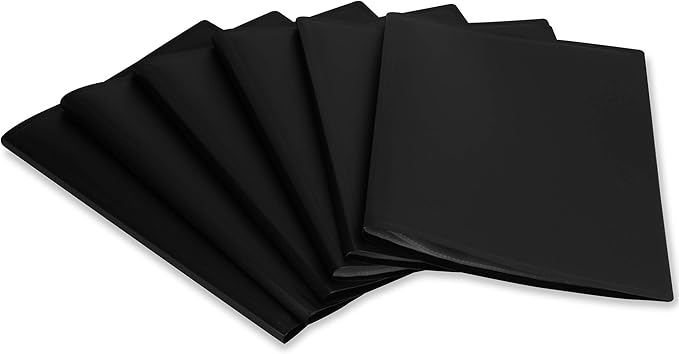 Set of 6 A4 Display Folder | 20 Plastic Sleeves | Presentation Folder ...