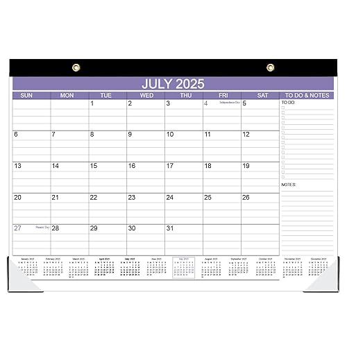 2025-2026 Desk Calendar - 18 Months Calendar from July 2025 - December ...
