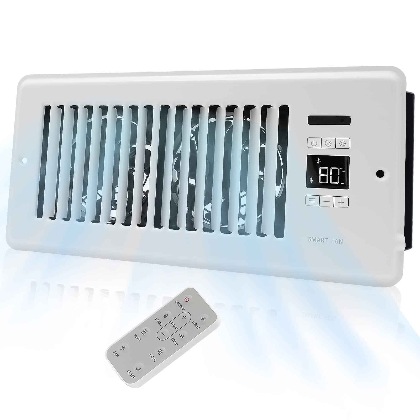 SANYCASA 4 x10'' Super Quiet Vent Fan Booster, Register Booster Fan ...