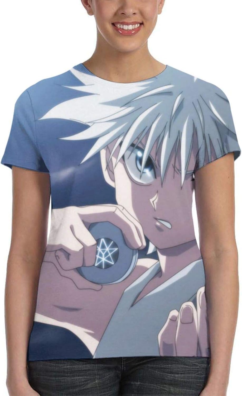 Amazon.com: Anime Killua Zoldyck Hunter × H-Unter Women's Short Sleeve ...