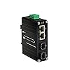 Mini Industrial 2 Ports Gigabit Media Converter Outdoor Din Rail Mount Hardened 10/100/1000Mbps ...