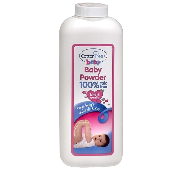 Cotton Tree Baby Body Powder 100% Talc Free Absorbs Moisture Soft Skin ...