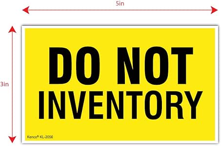 Amazon.com : Kenco 3" X 5" Do not Inventory Fluorescent Shipping Label ...