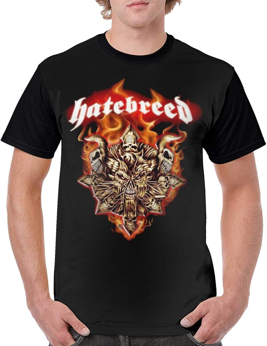 Amazon.com: Men's American Metalcore Band Hatebreed T-Shirts Breathable ...