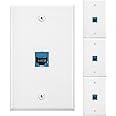 Amazon.com: Weewooday 4 Pack Ethernet Wall Plate with Single Port, RJ45 ...