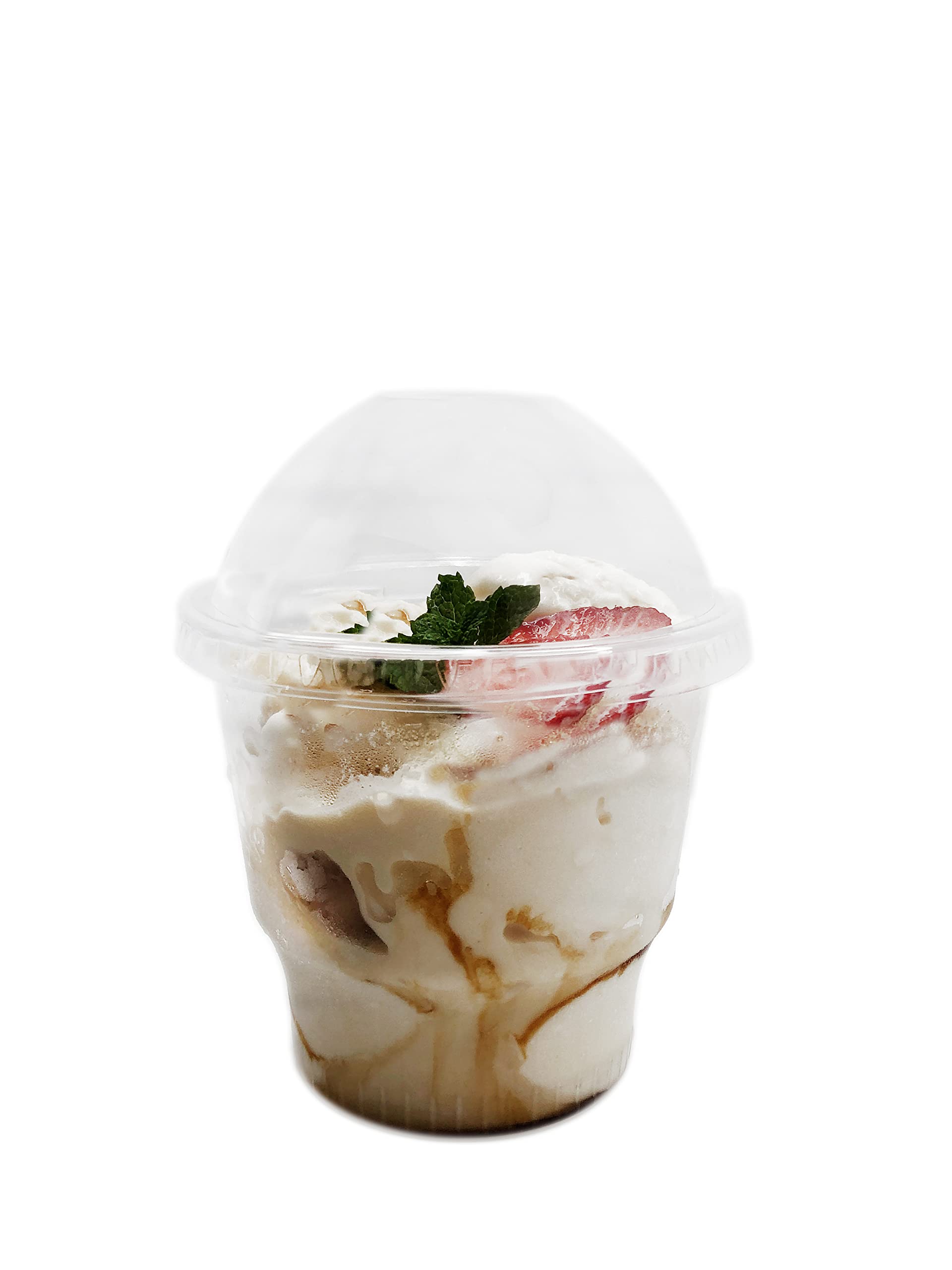 4U'LIFE 12 oz. Crystal-Clear Plastic Ice-cream Cups, Dessert Cups ...