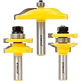 Yonico Raised Panel Cabinet Door Rail and Stile Router Bits Set 3 Bit ...