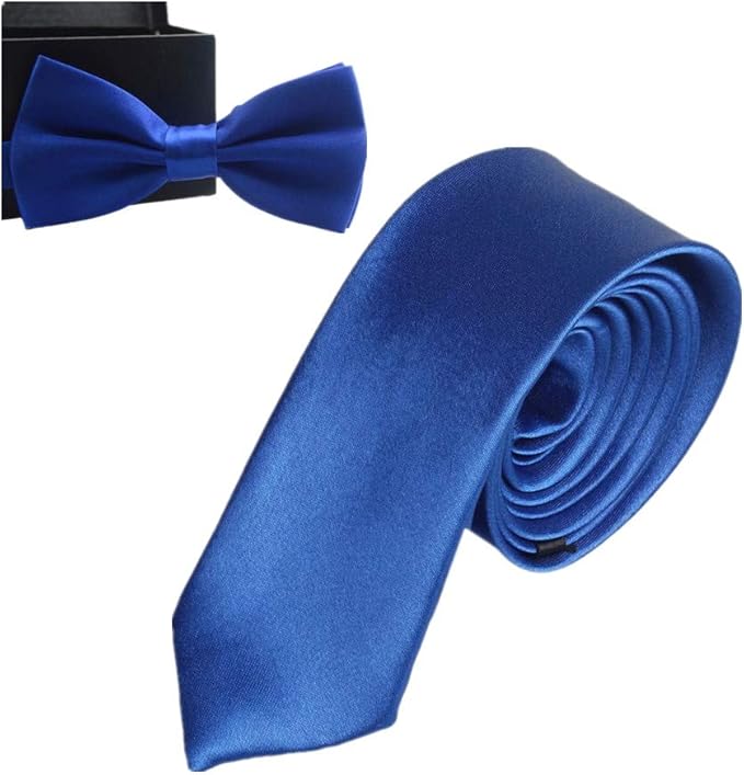 Pingtr Shop Satén Corbata y Pajarita para Hombres – Coloré corbata para ...