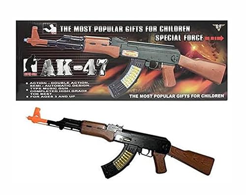 Light Up Toy Machine Gun AK-47, Cool LED, Sound and Vibration Effect ...