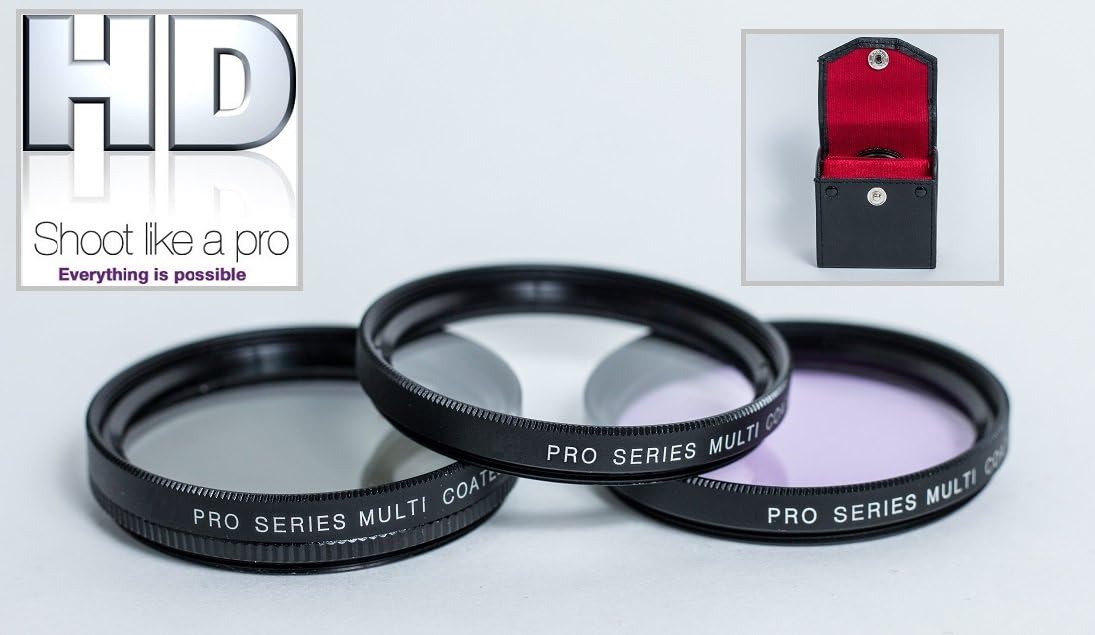 Amazon.com : 3Pc HD Filter Kit (UV + Polarizer + FLD) for Canon EOS ...