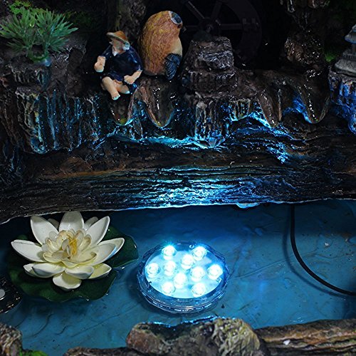 RGB Color Changing Submersible LED Lights 13 Colors Fade Jump Modes Battery Powered LED Lights ...