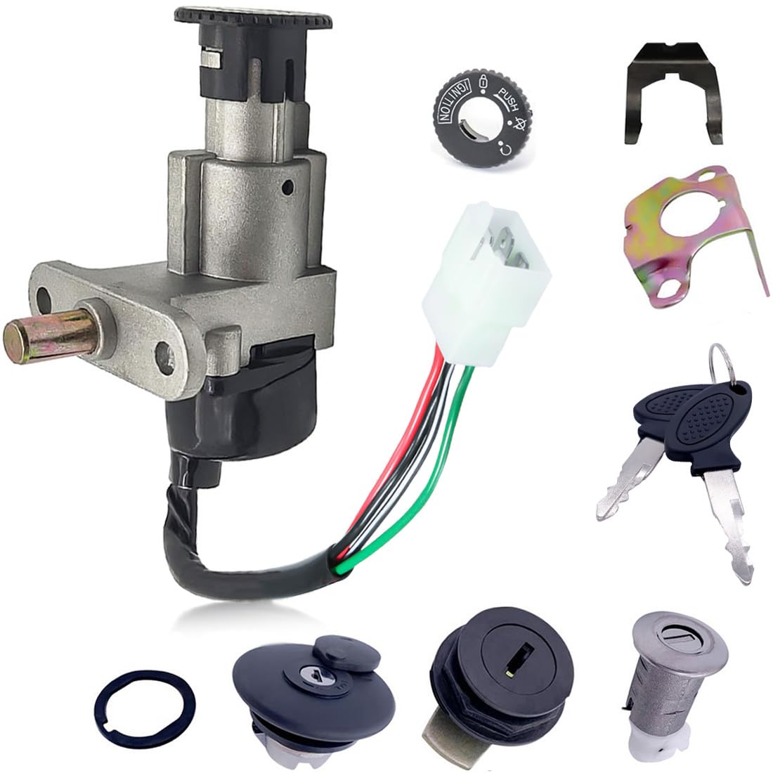 GY6 50cc Ignition Switch Saddle Lock Set for Chinese Scooter Moped ...