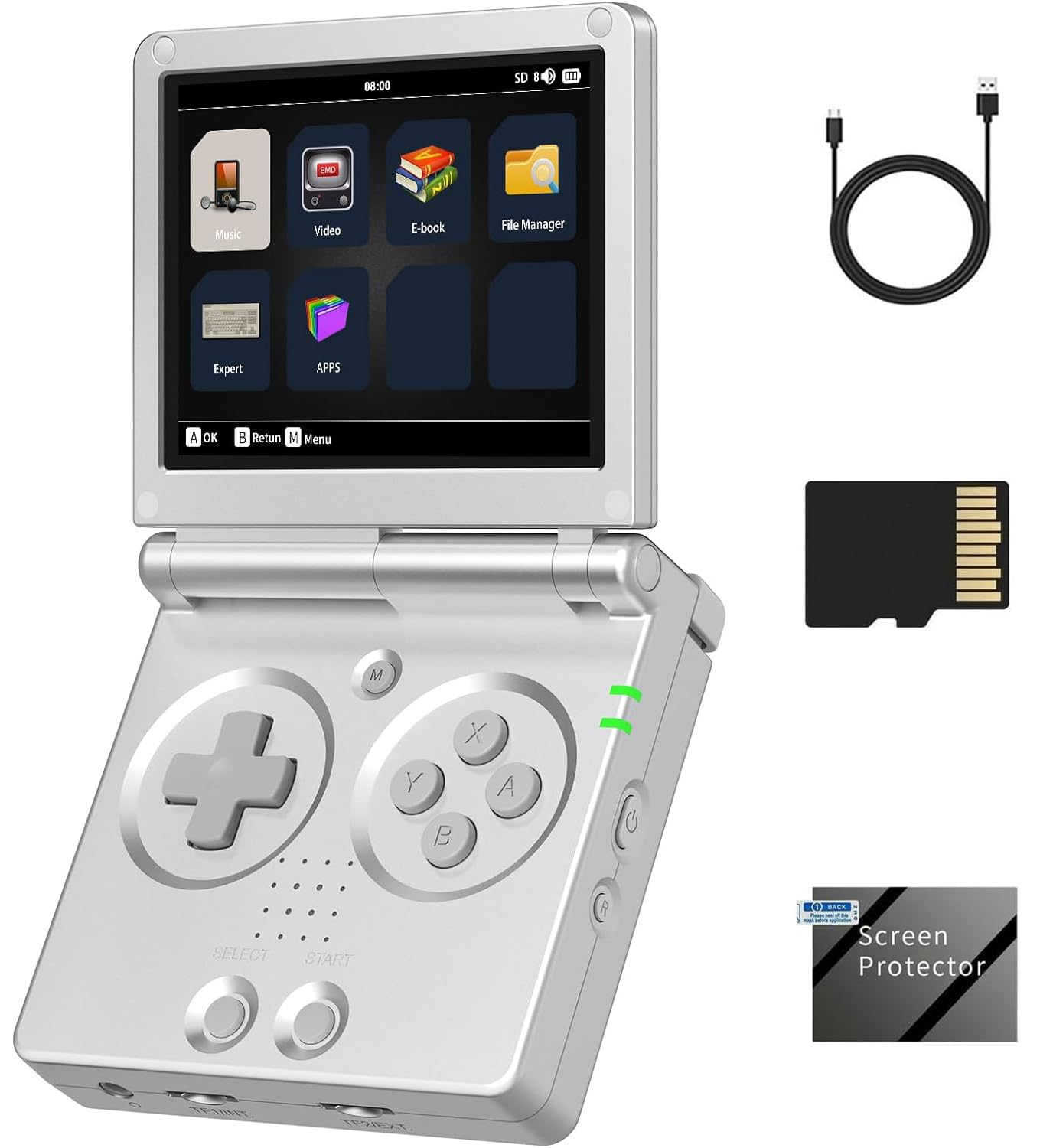 RG35XXSP Retro Handheld Game Console, 3.5" IPS Fold Screen Linux OS ...