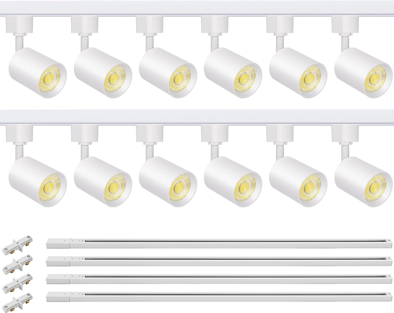 VANoopee 12-Light LED Track Lighting Kit with 13FT H Type Track ...