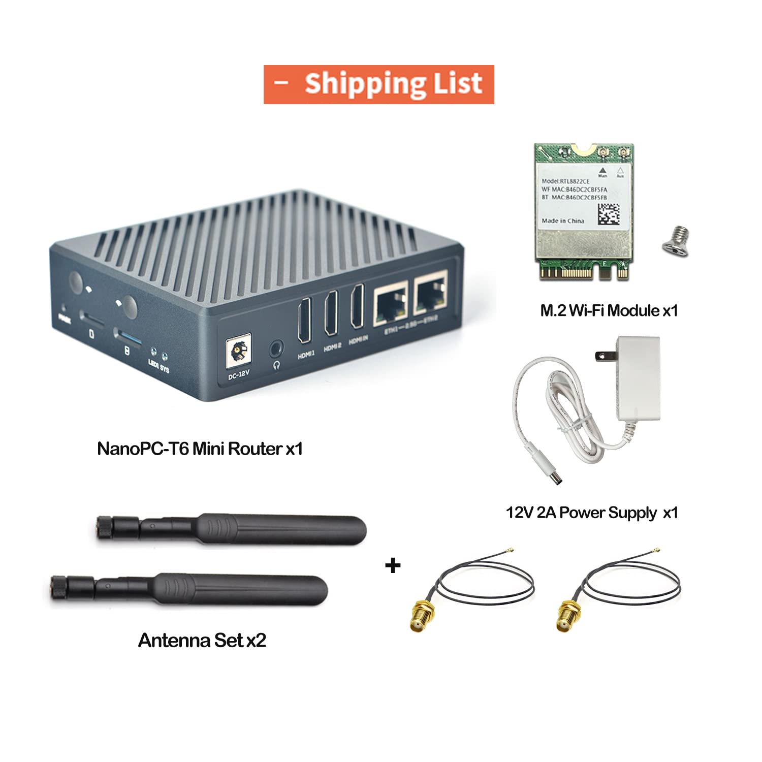 Mua NanoPC-T6 Computer Wireless WiFi Router, Open Source Smart IoT Gateway, LPDDR4X 8GB RAM 64GB ...