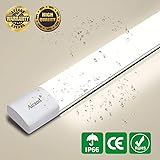 J&C Flache LED Feuchtraumleuchte 120cm 36W Ultraslim | Tageslicht 4000k 2800 Lumen | IP65 ...