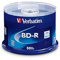 Amazon.com: Verbatim BD-R 25GB 16X Blu-ray Recordable Media Disc - 50 Pack Spindle - 98397 ...