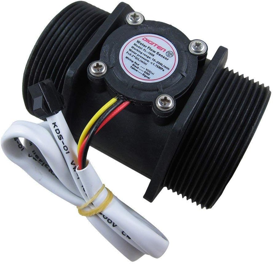 DIGITEN Water Flow Control LCD Display+ G2 2 inch Water Flow Hall ...