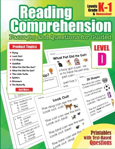 Buy 4: Reading Comprehension Passages and Questions for Guided: Level D ...