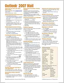 Microsoft Outlook 2007 Mail Quick Reference Guide (Cheat Sheet of ...