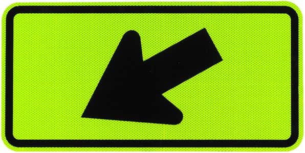 Amazon.com: Elderlee, Inc. 9824.167 Crossing Arrow Sign, MUTCD W16-7P ...