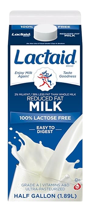 Lactaid 100 2% Reduced Fat Milk, Half Gallon, 64 oz: Amazon.com ...