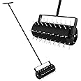 Amazon.com : Rolling Lawn Aerator Manual Aeration Tool Heavy Duty Grass ...