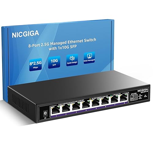 8 Port 2.5G Web Smart Managed Ethernet Switch with 10Gbps SFP+ Uplink ...