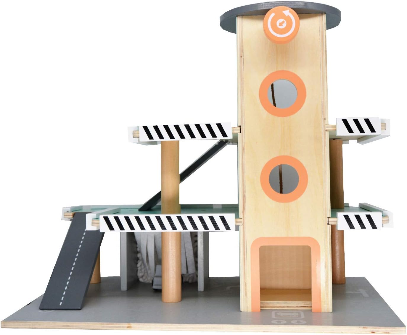 Children’s Wooden toy garage: Multi-storey car park, working 3 floor ...