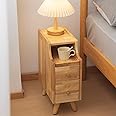 Amazon.com: SOBIBO Small Nightstand, Narrow Nightstand, Solid Slim Wood ...